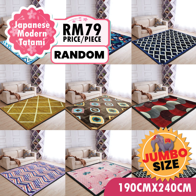 RANDOM DESIGNS JAPANESE MODERN TATAMI PALING TEBAL 30MM [190CMx240cm ...