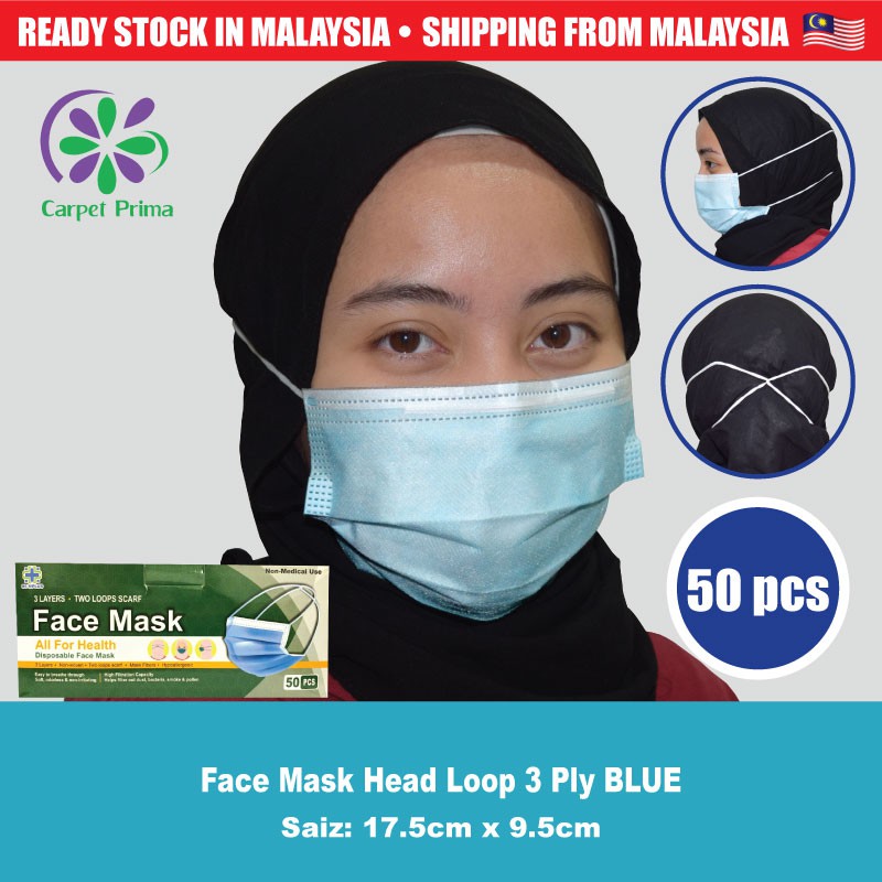 HEADLOOP FACE MASK BLUE-HIJABI